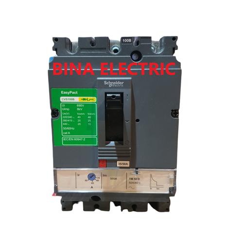 Jual MCCB Schneider 3P 35A-50A LV510304 TM50D EasyPact CVS100-250 ...
