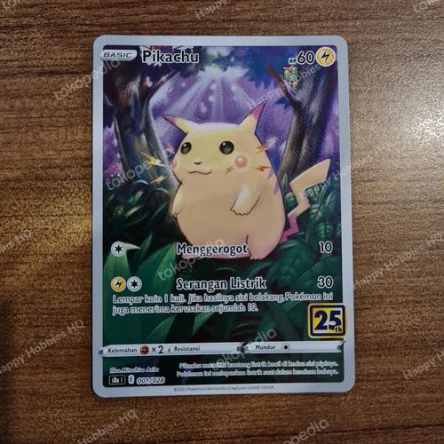 Jual Pikachu Full Art FOIL S8a 001/028 25th Pokemon Indonesia - Kota Surabaya - Happy Hobbies HQ ...
