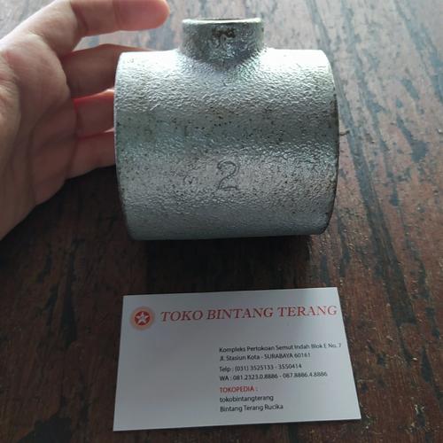 Jual Reducer Tee Galvanis Besi 2 x 1/2 / Vlok tee Galvanis Besi 2 x 1/2 ...