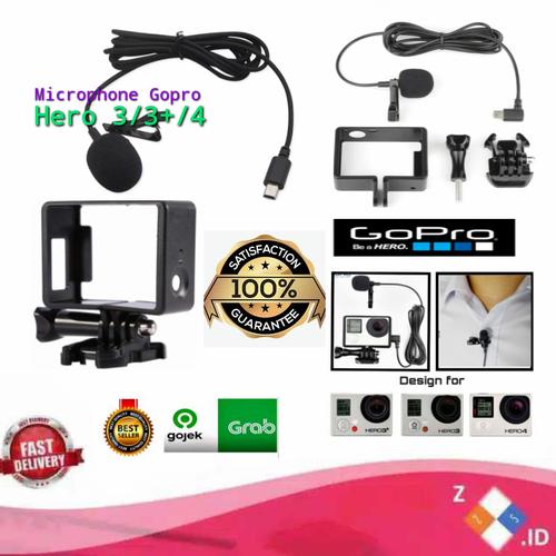 Jual Neo Paket Mic & Adapter Cable 3.5mm for GoPro Hero 3 3plus 4 ...