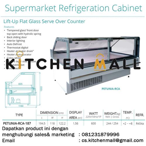 Jual GEA PETUNIA-RCA-187 LIFT-UP FLAT GLASS SERVE OVER COUNTER ...