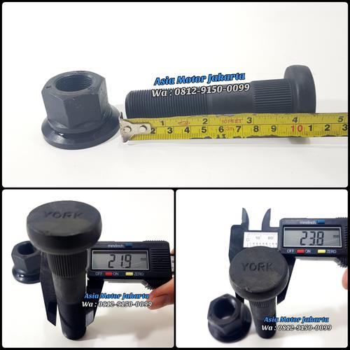 Jual Baut Roda YORK Mur Topi M22 Drat Halus - Buntut Trailer - Jakarta ...