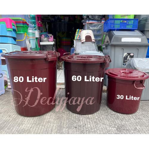 Jual Ember Plastik 30-60-80 Liter/ Ember Maroon Besar - 30 Liter ...