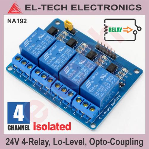Jual RELAY Modul Switch Isolated Opto Coupling 4 Channel 5V 12V 24V ...