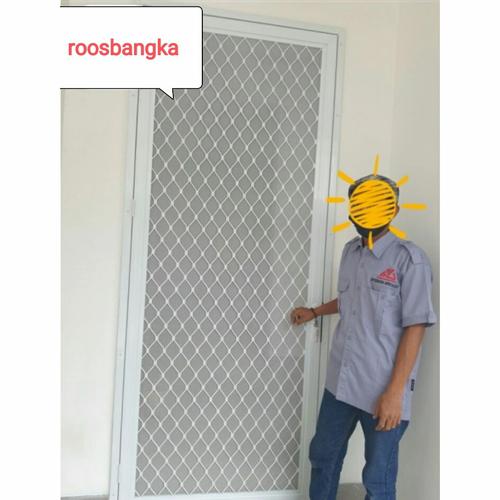 Jual Daun Pintu expanda aluminium klasik kawat nyamuk baja COATING ...