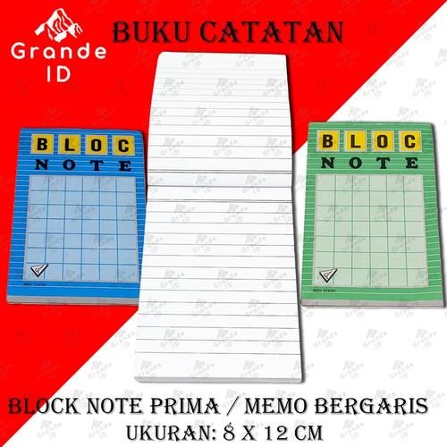 Jual BLOCK NOTE PRIMA / MEMO / BUKU CATATAN BERGARIS / BUKU CATATAN ...
