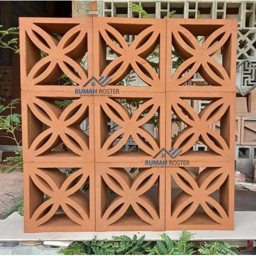 Jual Roster Minimalis / Loster Minimalis Motif Kawung Warna Terracota ...