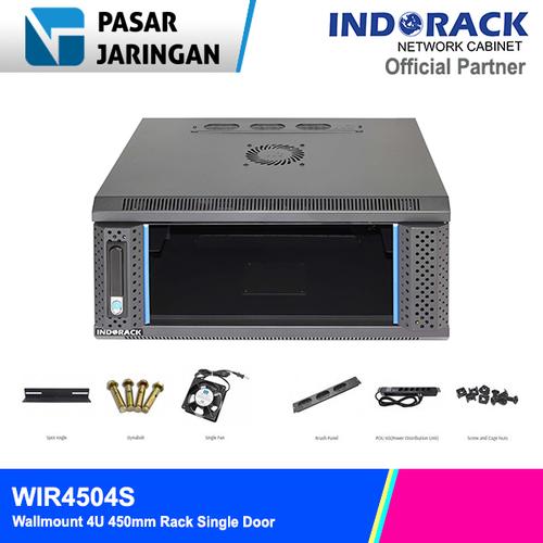 Jual Wallmount Rack 4U Depth 450mm Single Door INDORACK WIR4504S ...