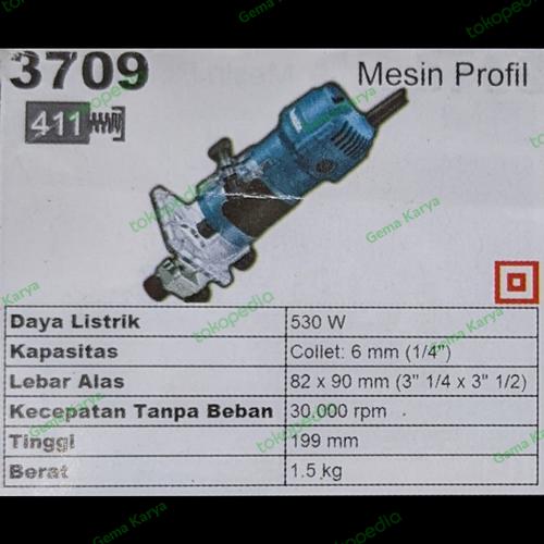 Jual *CUCI GUDANG* Makita mesin router / profil / trimmer 6mm tipe 3709 ...