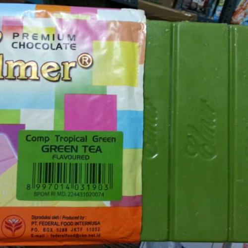 Jual Elmer Chocolate Compound Green Tea 165gr (1 batang dari kemasan ...