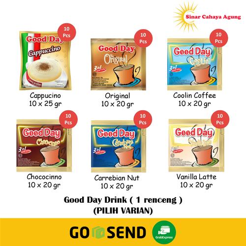 Jual (10 pcs) Kopi Good Day Cappucino Coolin Chococinno Vanilla ...