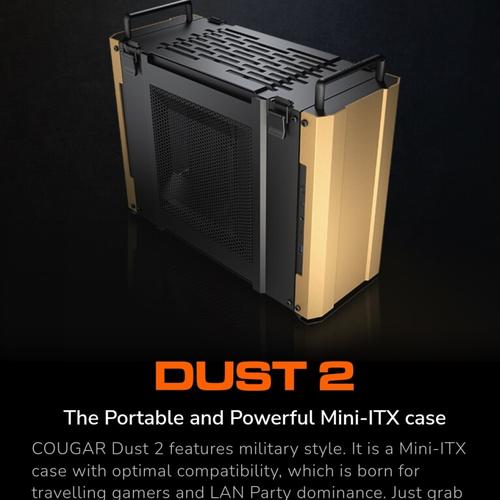 Jual Casing Cougar DUST 2 - iTX Casing Gaming Cougar DUST 2 Portable ...