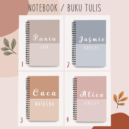 Jual Visio Bright Notebook/buku Tulis Custom Nama A5/A6 Hard Cover - 4 ...