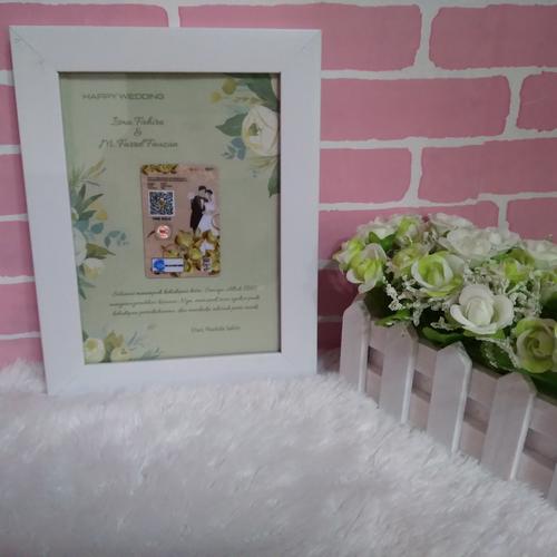 Jual Minigold Antam Bingkai Pigura Gift Happy Wedding Request Nama ...
