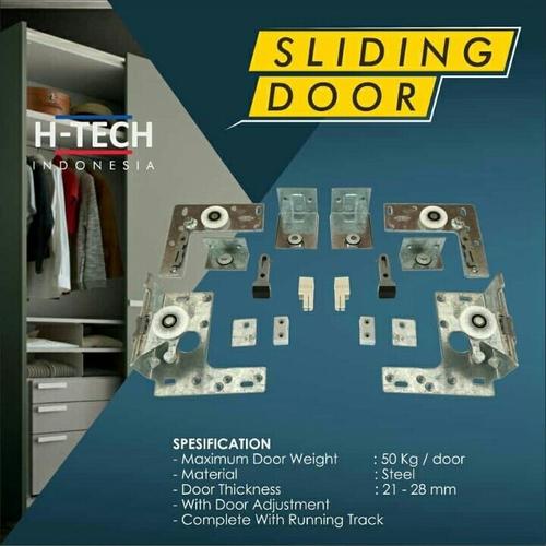 Jual rel sliding H - tech roda sliding gantung 2 pintu - Tebal door ...