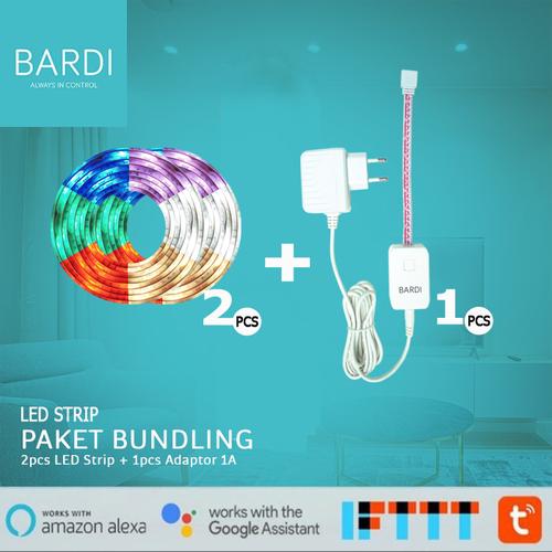 Jual BARDI Bundling 2 LED Strip RGBWW Wifi 2m & Adaptor 4m 1A - Lampu ...