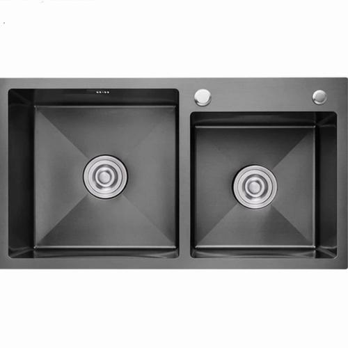 Jual kitchen sink stainless hitam 8245 inobe by onan / wastafel cuci ...