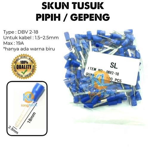 Jual SKUN PIN TUSUK GEPENG 1.5~2.5mm / SKUN KABEL TUSUK PIPIH DBV 2-18 ...