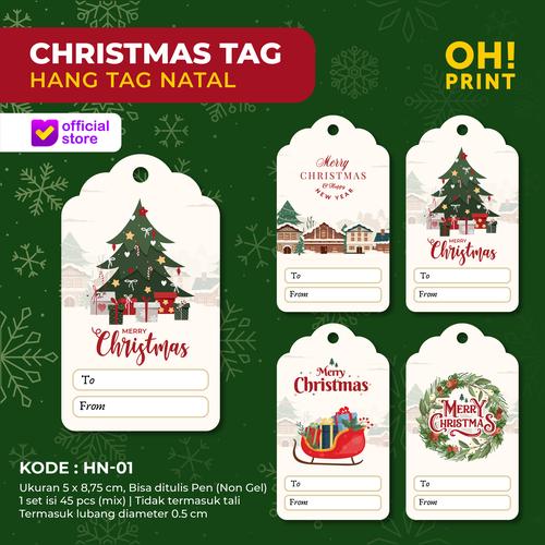 Jual Hang Tag Natal - Hang Tag Christmas - Hang Tag Label - Hang Tag ...