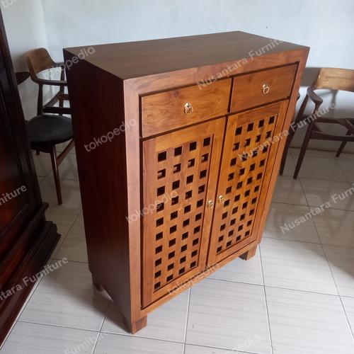 Promo Tempat Sepatu Kayu Jati Model Minimalis Terbaru Rak sepatu Jati ...