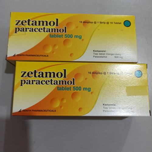 Jual zetamol Paracetamol 500mg Obat Panas pusing 1 box 100 tablet - Kab ...
