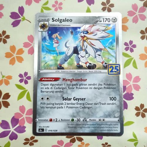 Jual solgaleo foil s8a | 016/028 25th anniversary pokemon tcg indonesia - Kota Bandung ...