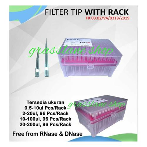 Jual Filter Tips 10ul/20ul/100ul/200ul/1000ul DNase RNase Free Tip ...