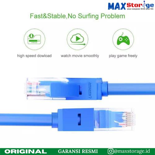 Jual UGREEN CAT6 CAT 6 UTP ETHERNET CABLE BLUE KABEL LAN BIRU - 5M ...