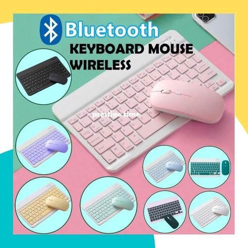 Jual Wireless Bluetooth Keyboard Mouse Set For Ipad Tablet HP Portable ...
