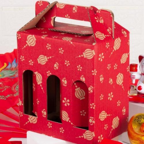 Jual kardus box die cut jinjing kotak kemasan botol 250ml hampers imlek ...