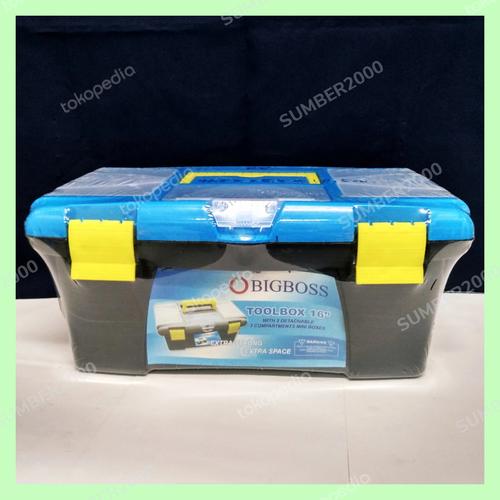 Jual TOOL BOX PLASTIC 16" WITH 2 DETACHABLE 3 COMPARTMENTS MINI BOXES ...
