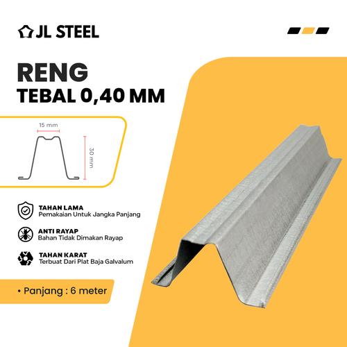 Jual BAJA RINGAN RENG JLSTEEL tebal 0.40 MM FULL 6 METER - Kab. Serang ...