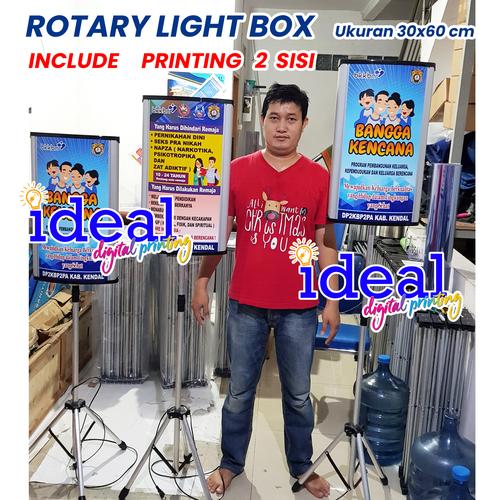 Jual Tripod Rotary Light Box 30x60 PRINTING Neon box mutar Stand ...