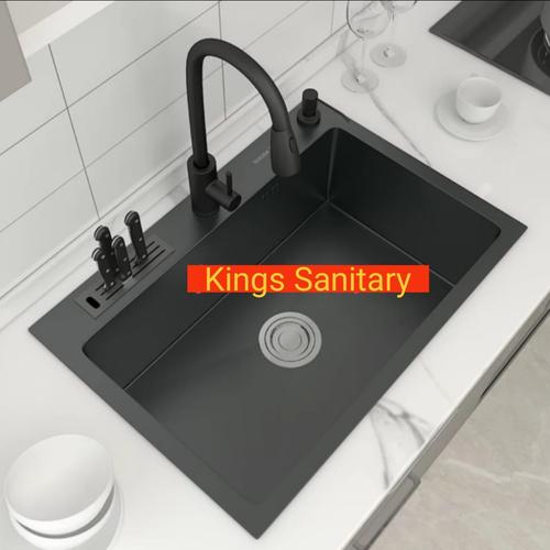 Jual Kitchen sink hitam 6045 paket kran flexible /Isan model bolzano ...