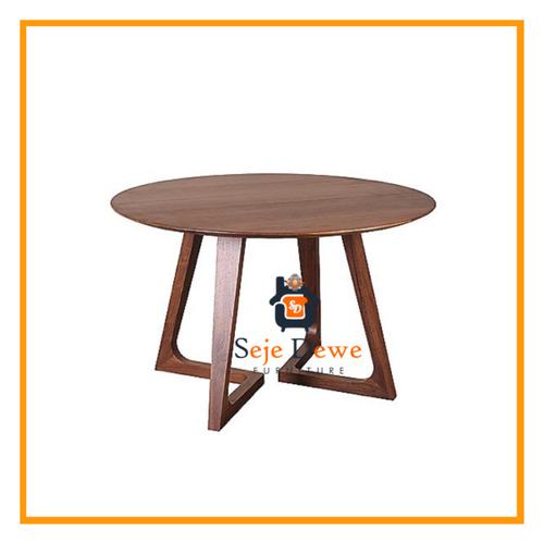 Jual coffee table bulat minimalis Scandinavian, meja kopi, meja tamu ...