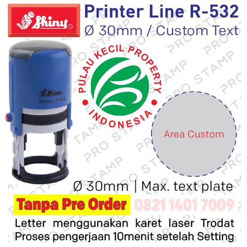 Jual Stempel Shiny R-532 / Diameter 30mm Custom - Karet Runaflex - Kab ...