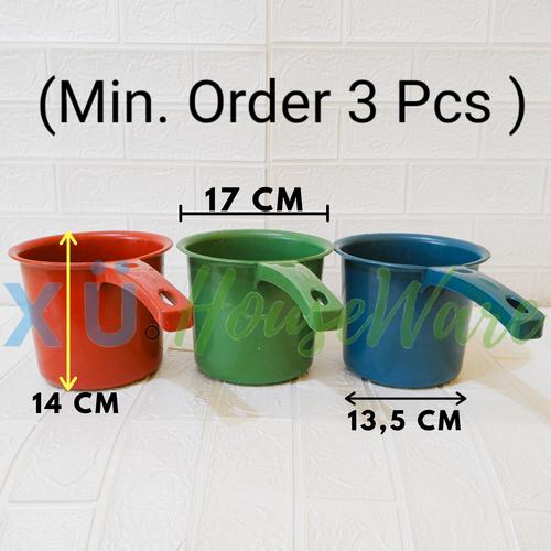 Jual Gayung Jumbo S (D 17 cm T 14 cm) | Gayung Mandi Plastik Jumbo 3 ...