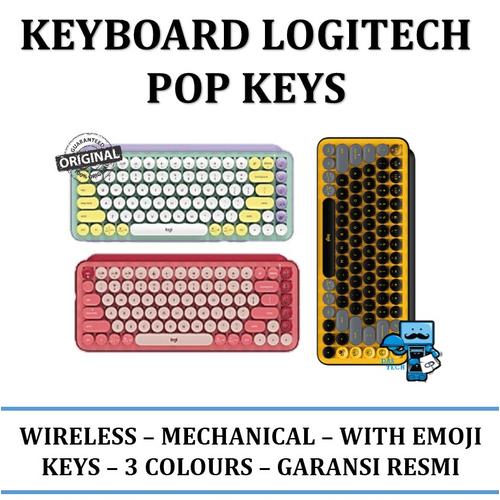 Promo Keyboard Logitech Pop Keys Mechanical - With Emoji Keys - Kuning ...