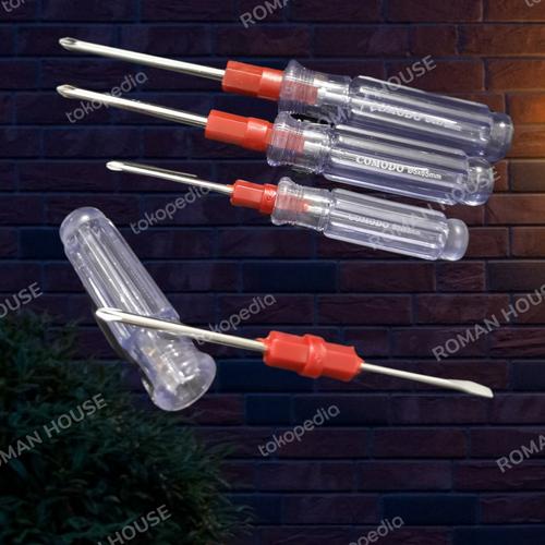 Jual Obeng 2 way Obeng Cabut 2 mata obeng timbal bolak balik plus minus ...