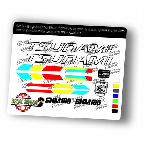 Jual decal sepeda tsunami - sticker fixgear tsunami bolong - glossy ...