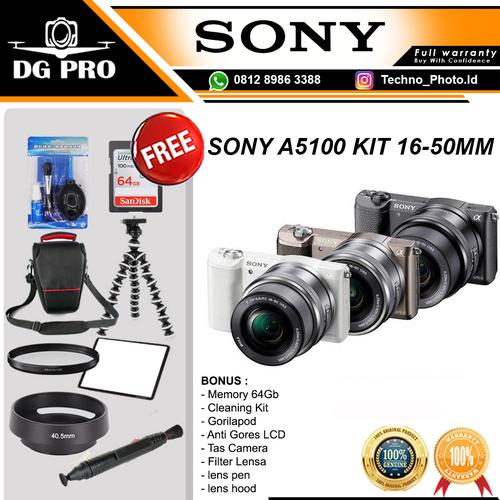 Jual SONY ALPHA A5100 KIT 16-50MM GARANSI RESMI - SONY MIRRORLESS A5100 ...
