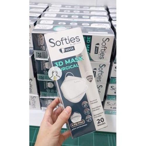 Jual SOFTIES SURGICAL MASK 3D - 4ply ISI 20s | Masker softies 3D ...