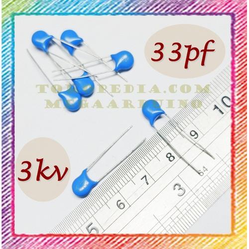Jual 33pf 3KV 33 PF 3000V high voltage ceramic capacitor 33 capasitor ...