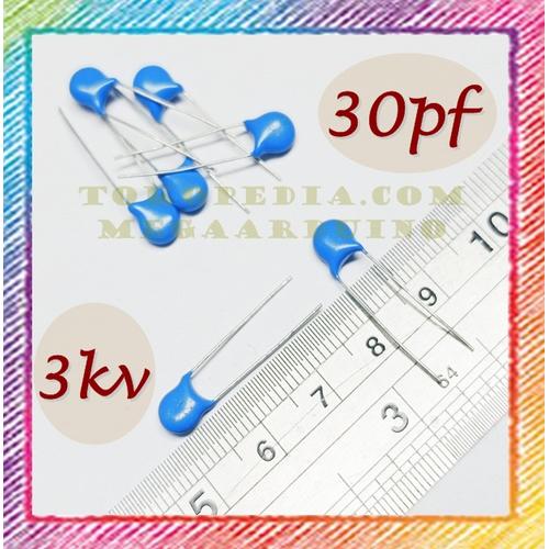 Jual 30pf 3KV 30 PF 3000V high voltage ceramic capacitor 30 capasitor ...