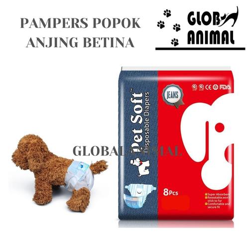 Jual PACK PAMPERS POPOK ANJING BETINA PET SOFT DIAPERS LOOP MENS ANTI ...