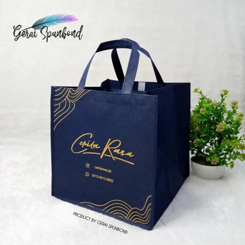 Jual Goodie Bag Spunbond Uk 28cm x 28cm x 28cm Box Kue Custom Plus ...