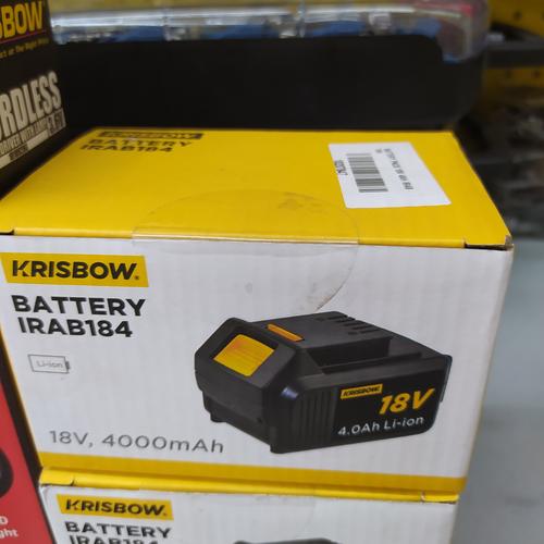 Jual KRISBOW Baterai Bor Impact Drill IRCID181/BATTERY PACK 18V 4AH ...