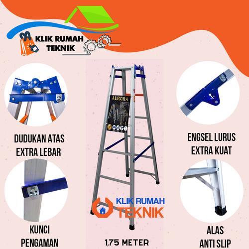 Jual Tangga Lipat Aluminium Ladder - Ukuran 1,75 Meter / 1,75 M / 175 ...