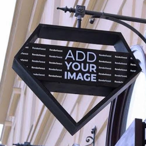 Jual new box sign custom text order logo diamond shape - Kota Surabaya ...
