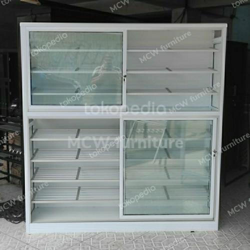 Jual LEMARI SEPATU CUSTOM/RAK SEPATU CUSTOM FULL ACP+ALU PUTIH/IBU ...